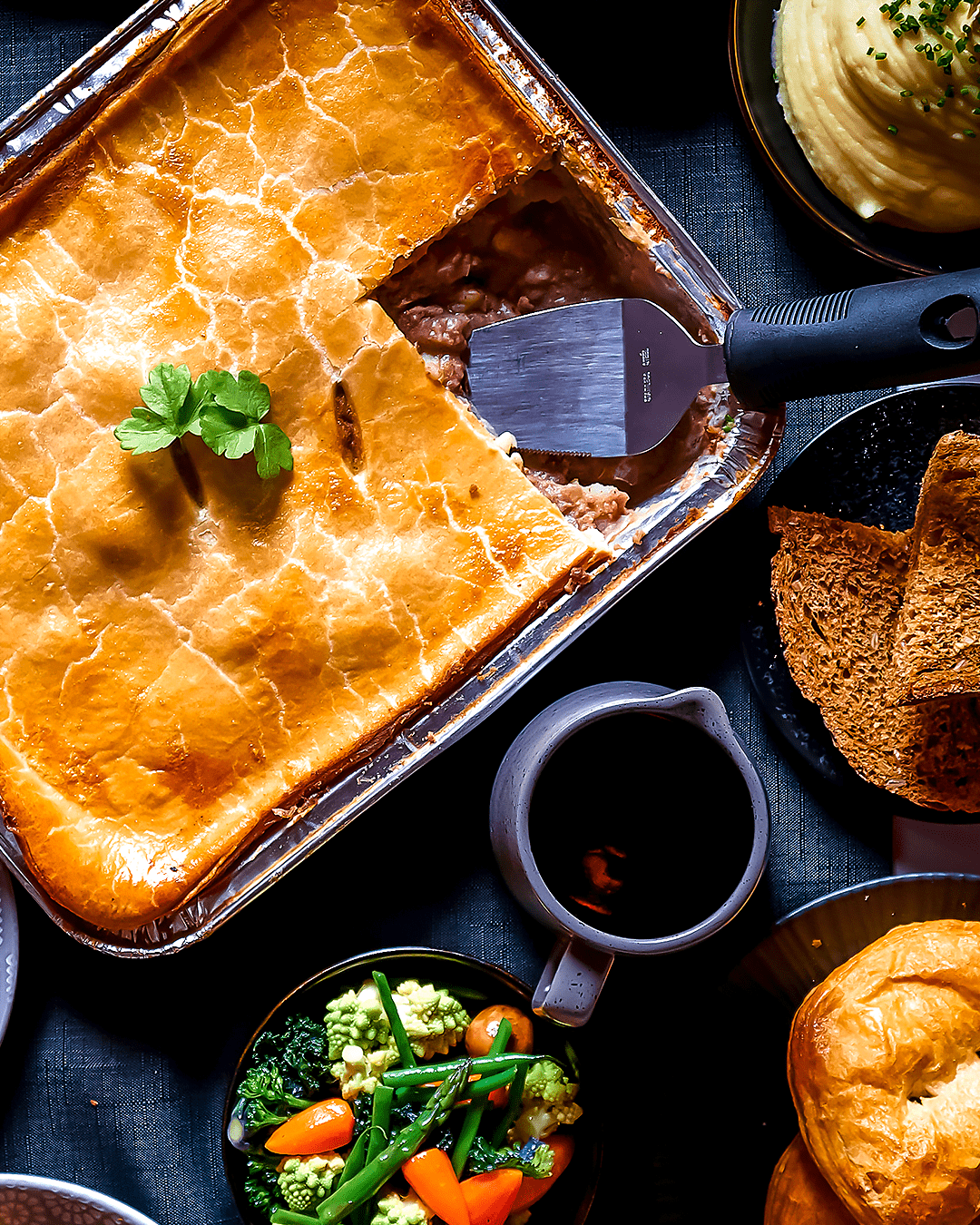 Multiportion Pie BUFFET FOR 50 PEOPLE - Greenhalghs Craft Bakery